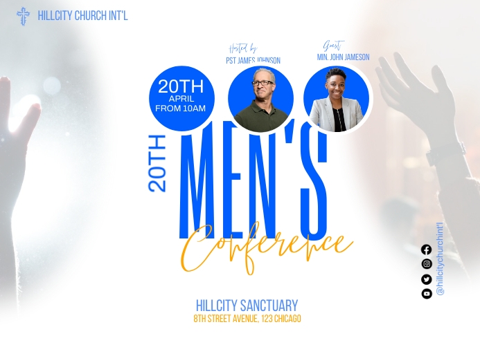 men's conference Template | PosterMyWall