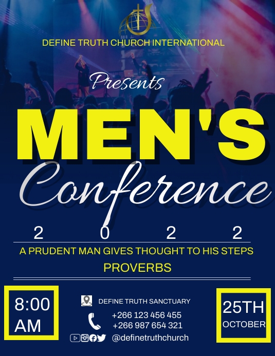 men's conference Template | PosterMyWall