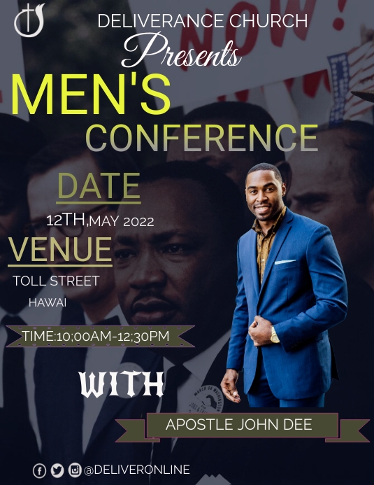 men's conference Template | PosterMyWall
