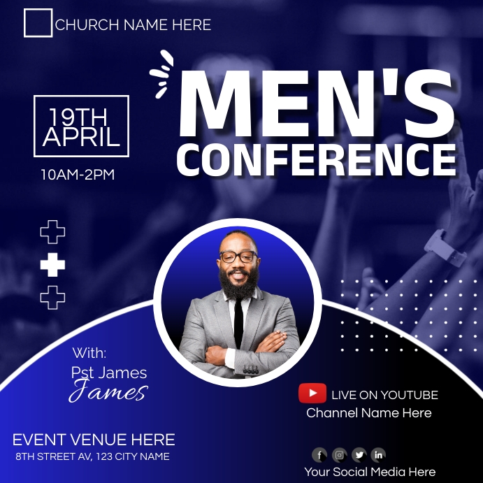 men's conference Template | PosterMyWall