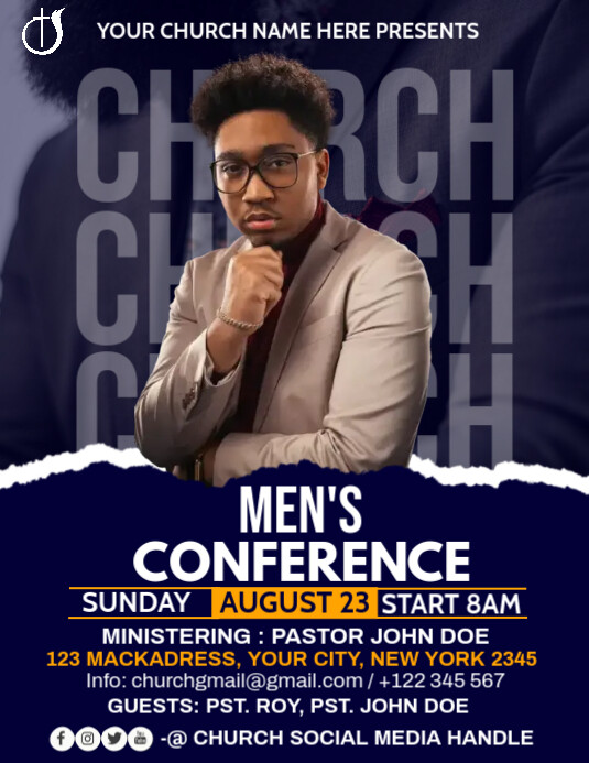 men's conference Template | PosterMyWall