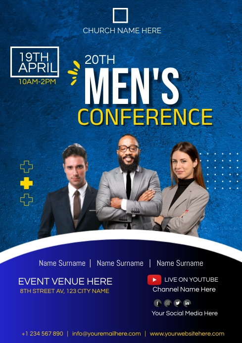 Copy of men's conference | PosterMyWall