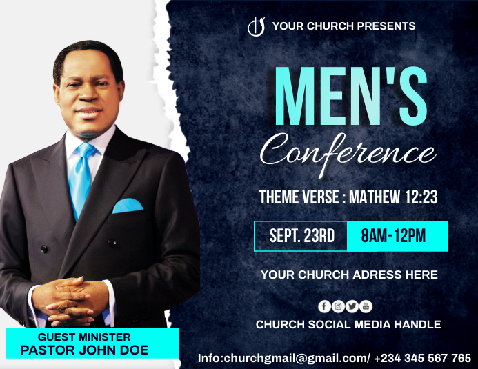 men's conference Template | PosterMyWall