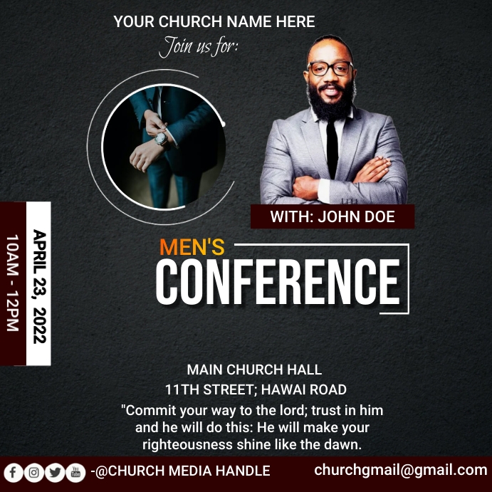 men's conference Template | PosterMyWall