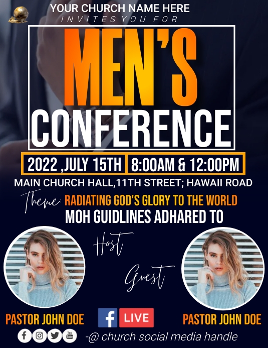 men's conference Template | PosterMyWall