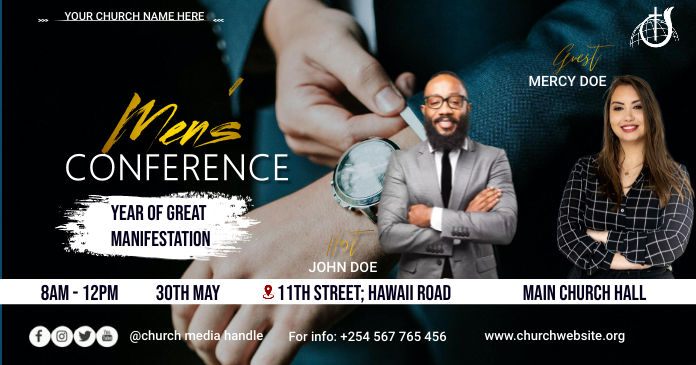 men's conference Template | PosterMyWall