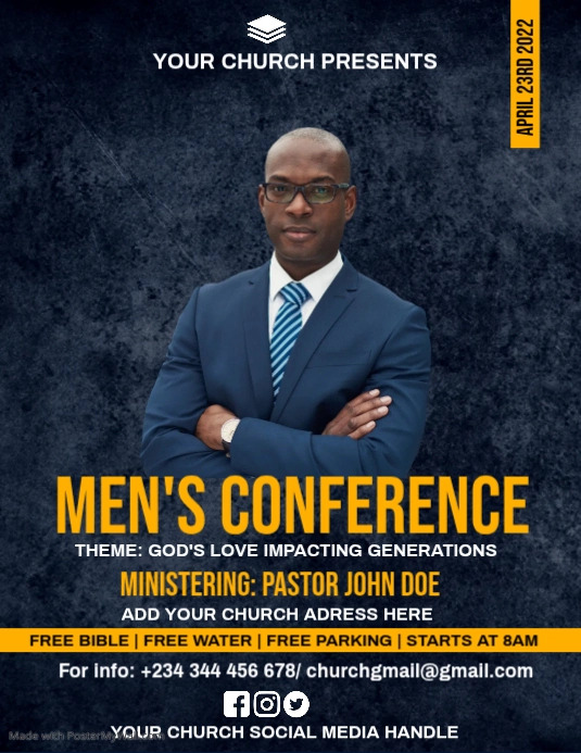 Copy of men's conference | PosterMyWall