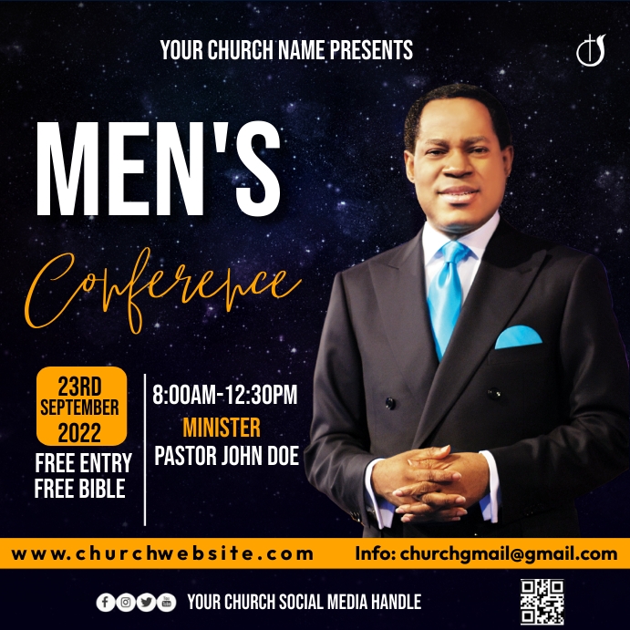 men's conference Template | PosterMyWall