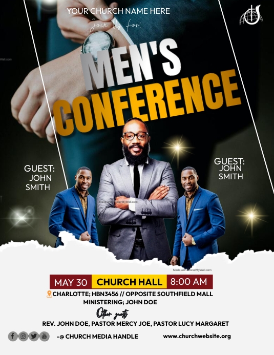 Copy of men's conference | PosterMyWall