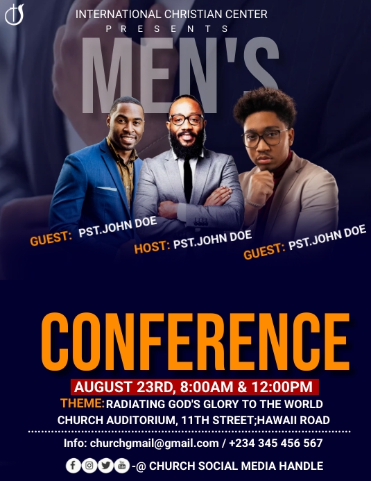 men's conference Template | PosterMyWall