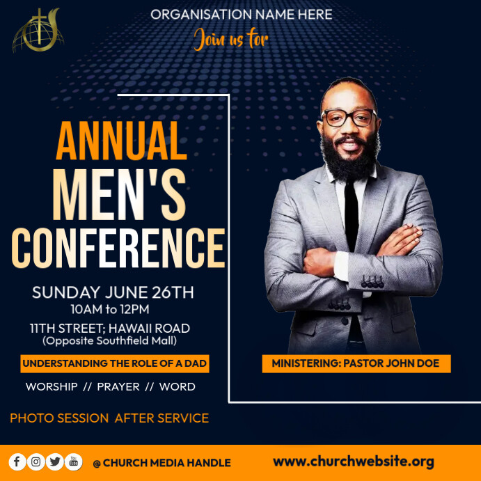 Copy of men's conference | PosterMyWall