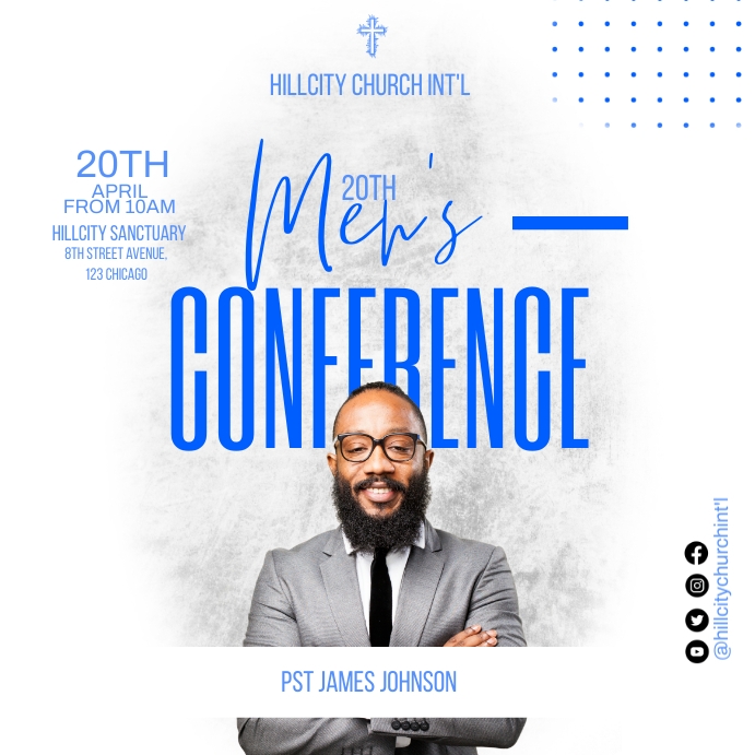 Copy of men's conference | PosterMyWall