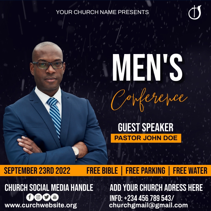 Copy of men's conference | PosterMyWall