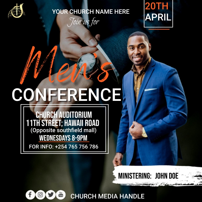 Copy of men's conference | PosterMyWall