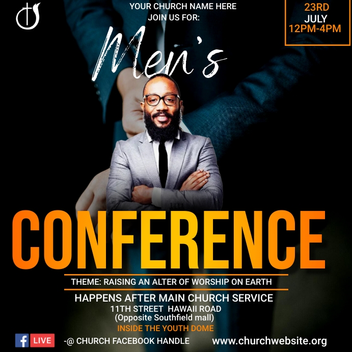 men's conference Template | PosterMyWall