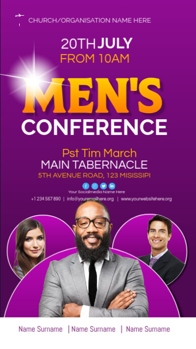 men's conference Template | PosterMyWall
