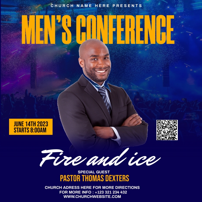 men's conference Template | PosterMyWall