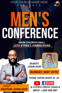 men's conference poster Template | PosterMyWall