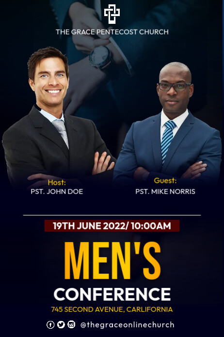 Copy of men's conference | PosterMyWall