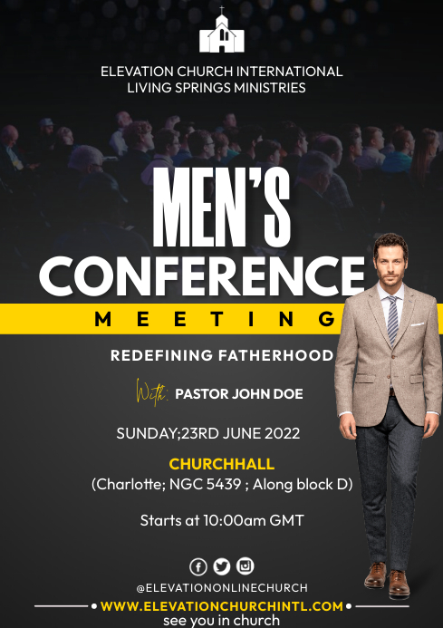 Men's conference Template | PosterMyWall