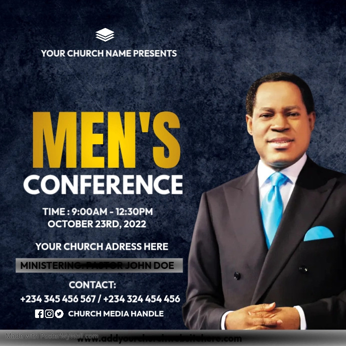 Copy of men's conference | PosterMyWall