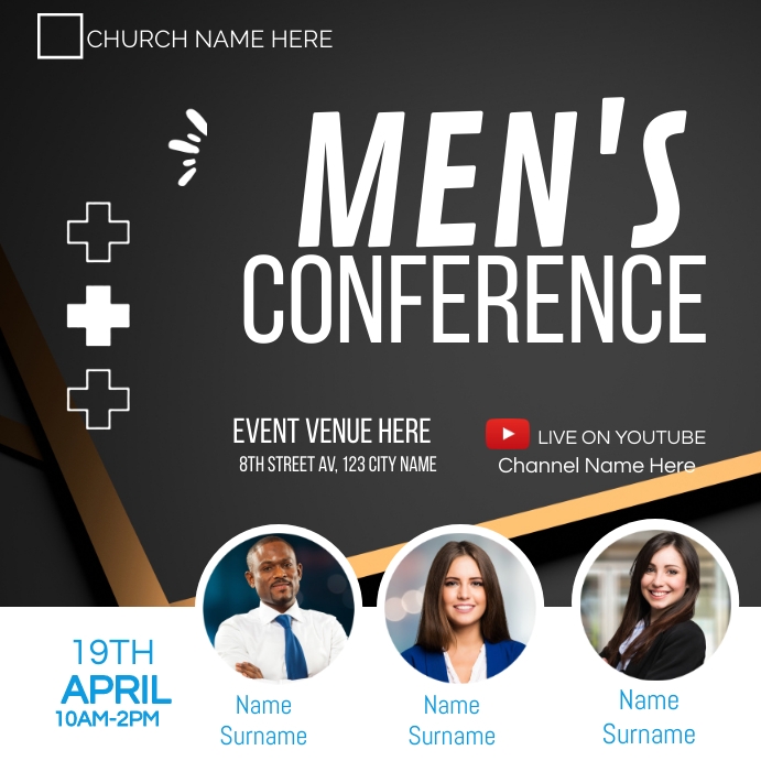 men's conference Template | PosterMyWall