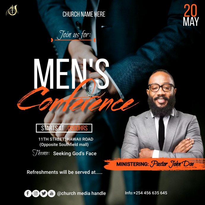 men's conference Template | PosterMyWall