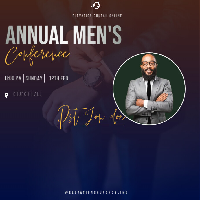 men's conference Template | PosterMyWall
