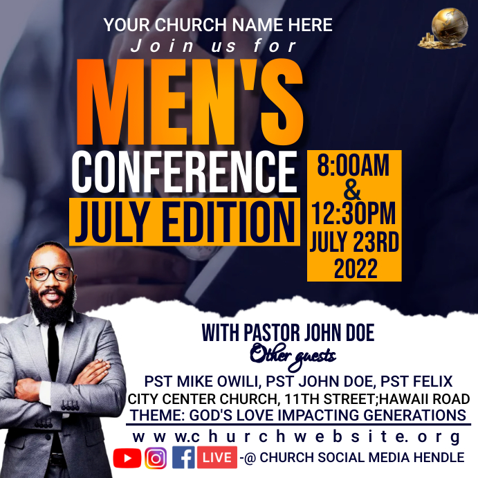 Copy of men's conference | PosterMyWall
