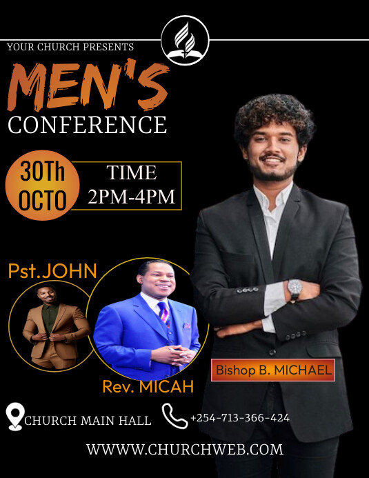 Copy of Men's conference flyer | PosterMyWall