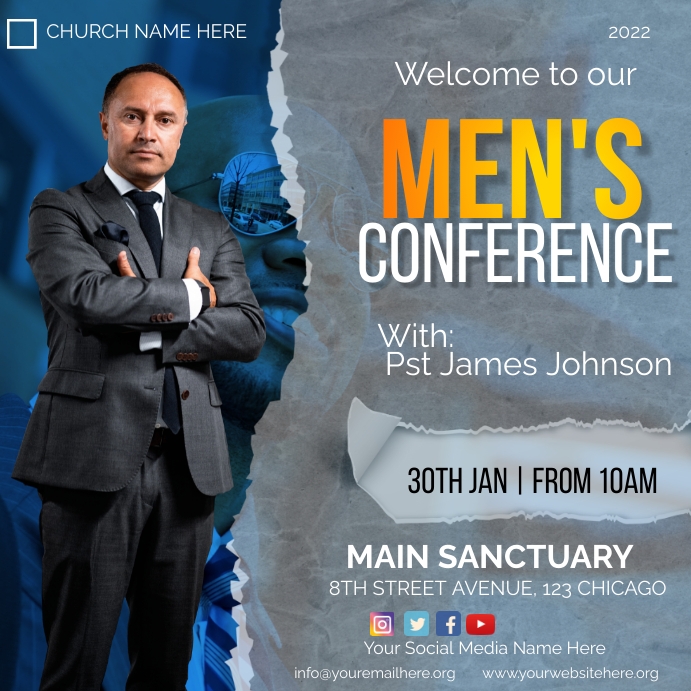Copy of men's conference flyer | PosterMyWall