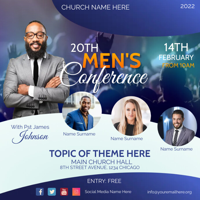 men's conference flyer Template | PosterMyWall
