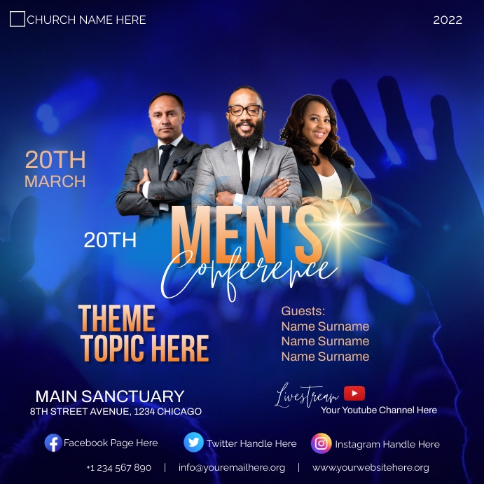 men's conference flyer Template | PosterMyWall