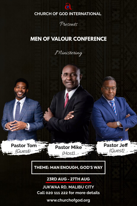Men's conference poster เทมเพลต | PosterMyWall