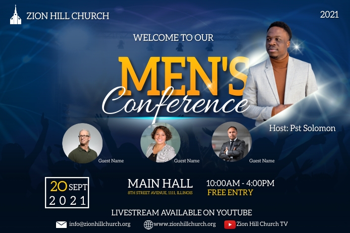 men's conference poster Template | PosterMyWall