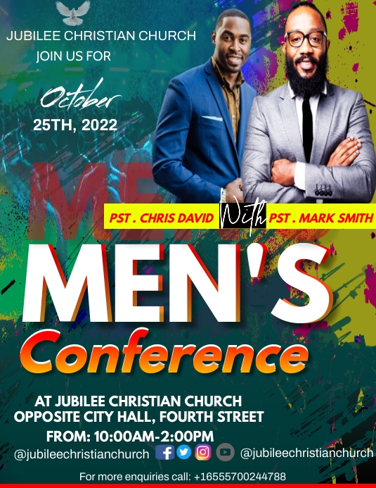 Copy of men's conference poster | PosterMyWall