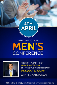 men's conference poster Template | PosterMyWall