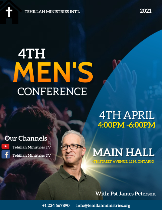 Copy of men's conference poster | PosterMyWall