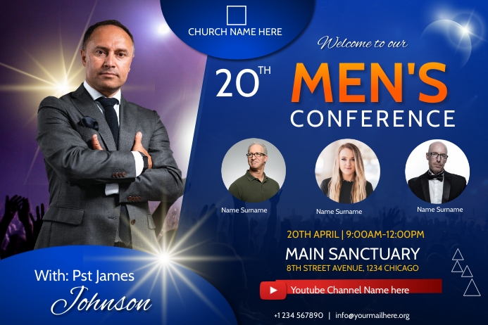 Copy of men's conference poster | PosterMyWall