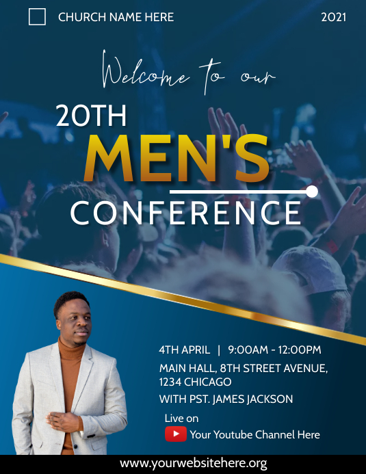 men's conference poster Template | PosterMyWall