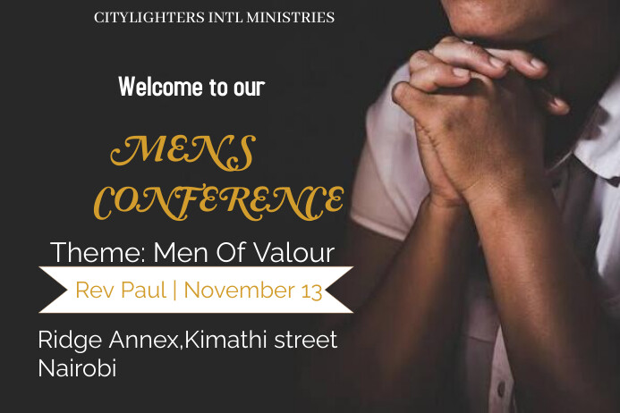 men's conference poster Template | PosterMyWall