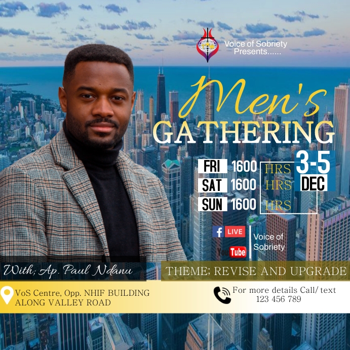 Men's conference poster Template | PosterMyWall