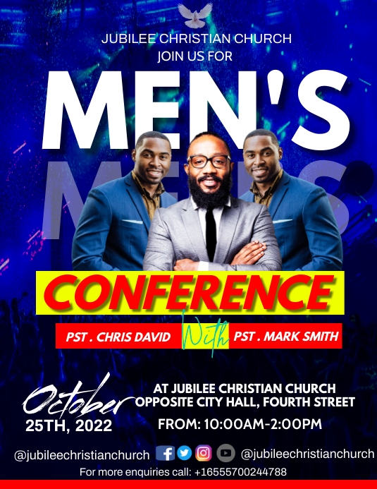 men's conference poster design Template | PosterMyWall