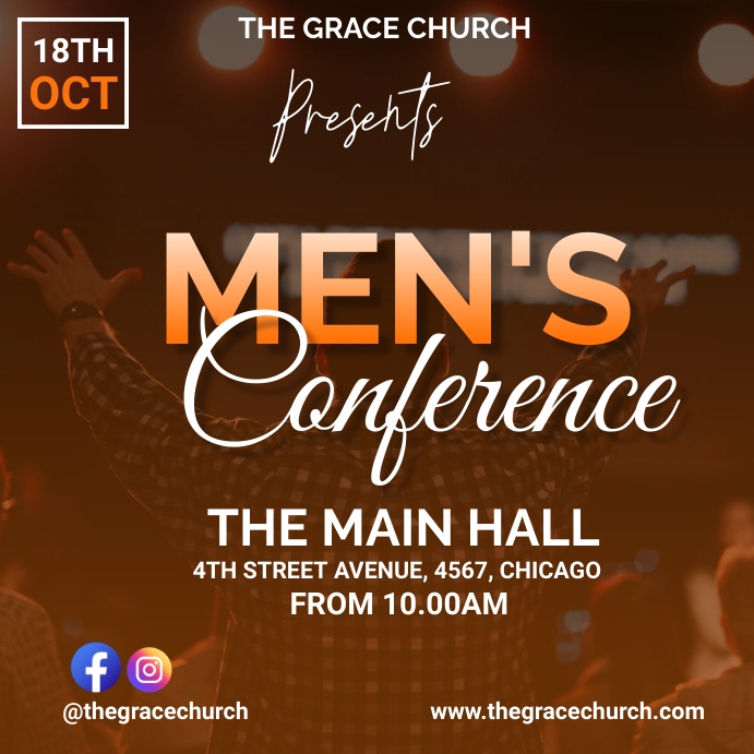 Copy of MEN'S CONFERENCE POSTER | PosterMyWall