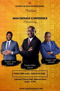 men's conference poster Template | PosterMyWall