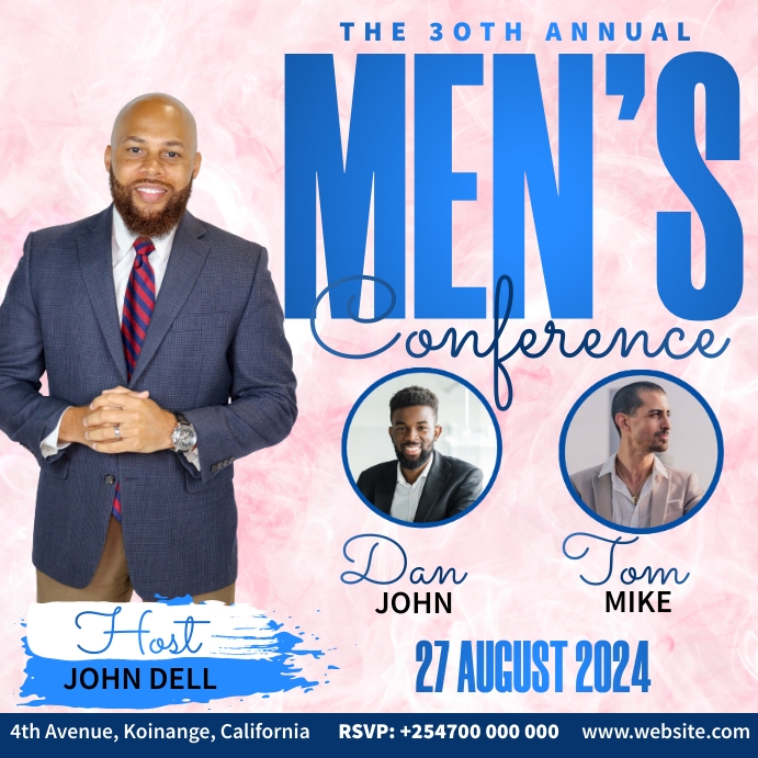 Copy of Men's conference poster | PosterMyWall