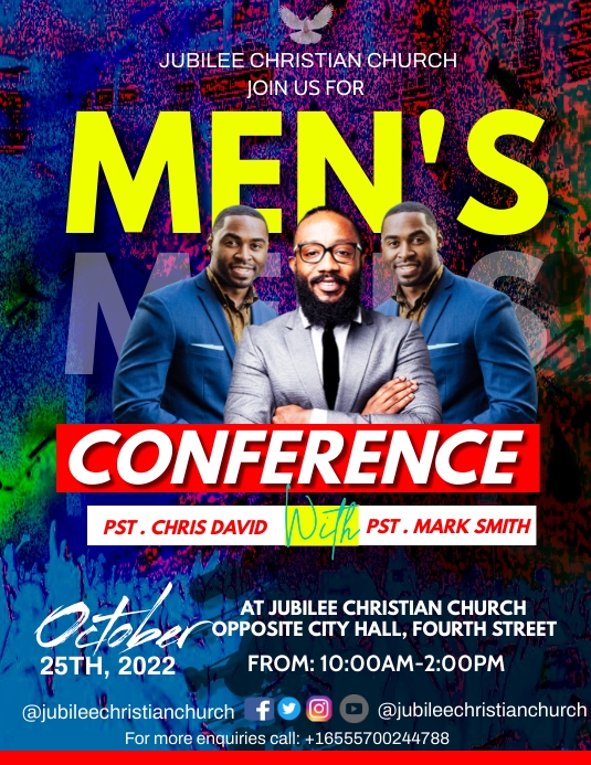 Copy of men's conference poster template | PosterMyWall