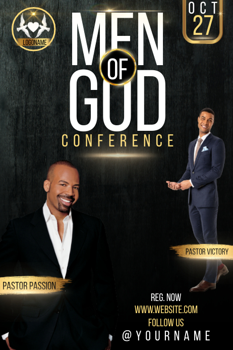 MEN'S CONFERENCE POSTER TEMPLATE | PosterMyWall