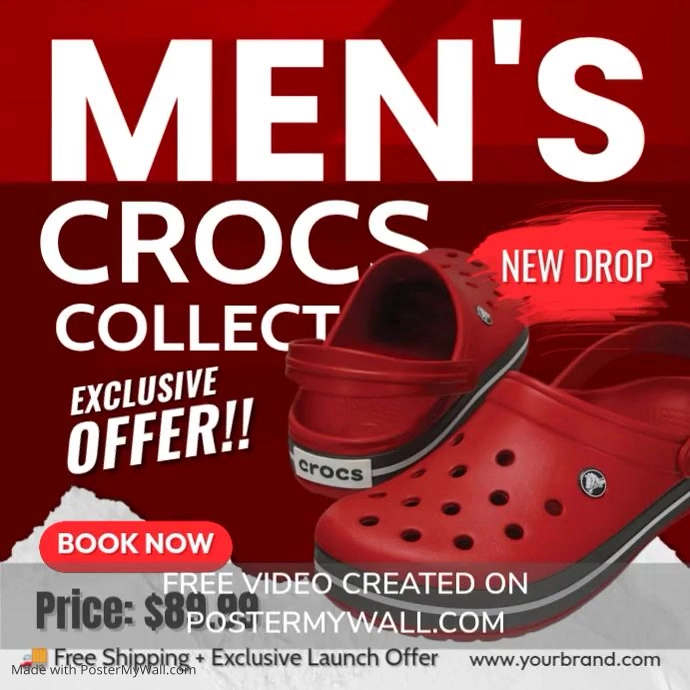 Men's Crocs Collection Flyer Template | PosterMyWall