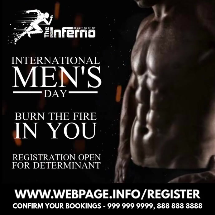 Men's Day Fitness Post Template | PosterMyWall